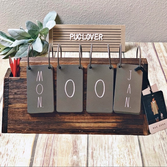 Rae Dunn | Accessories | Rae Dunn Wood Metal Perpetual Calendar | Poshmark